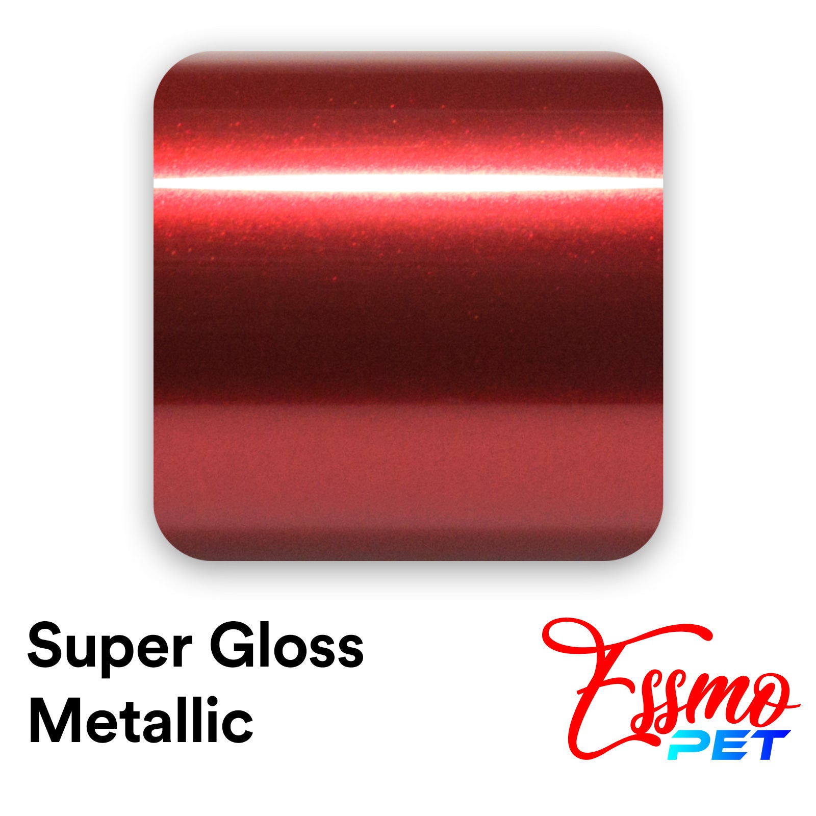 PET Super Gloss Metallic Gem Red Vinyl Wrap – Essmovinyl